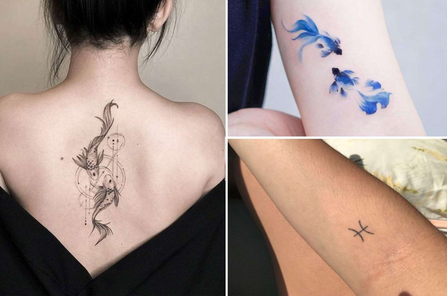 Tatouage signe astrologique poissons : 50 idées et inspirations